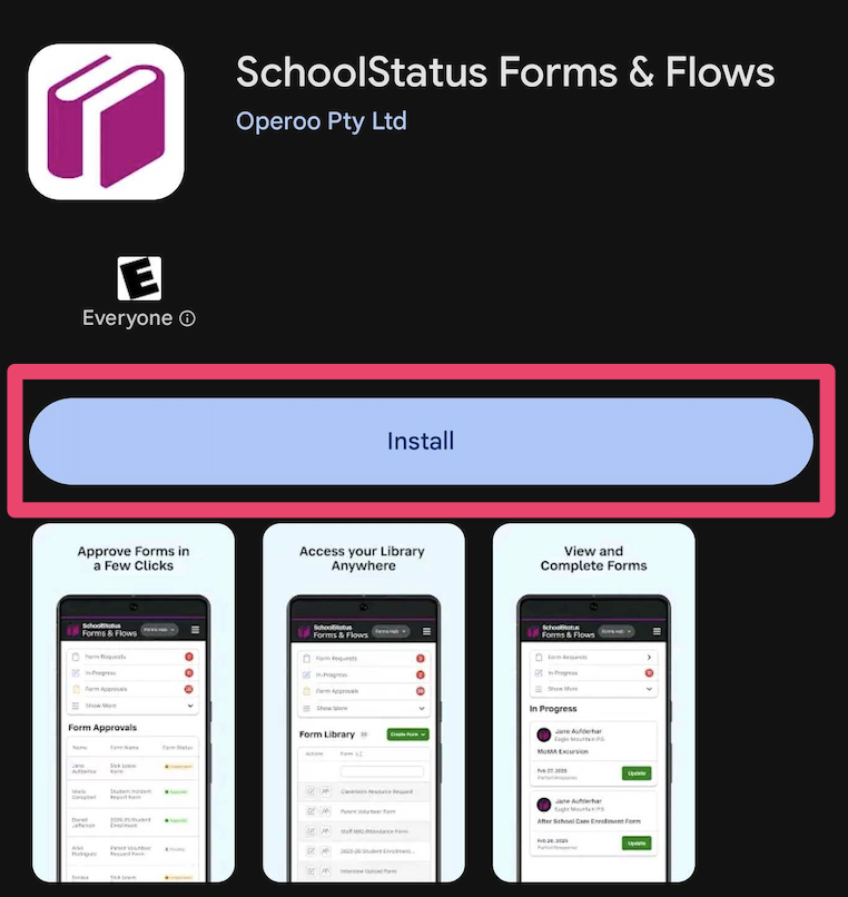 Downloading the Forms & Flows Mobile App – Operoo